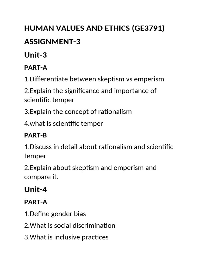 Human Values and Ethics | PDF