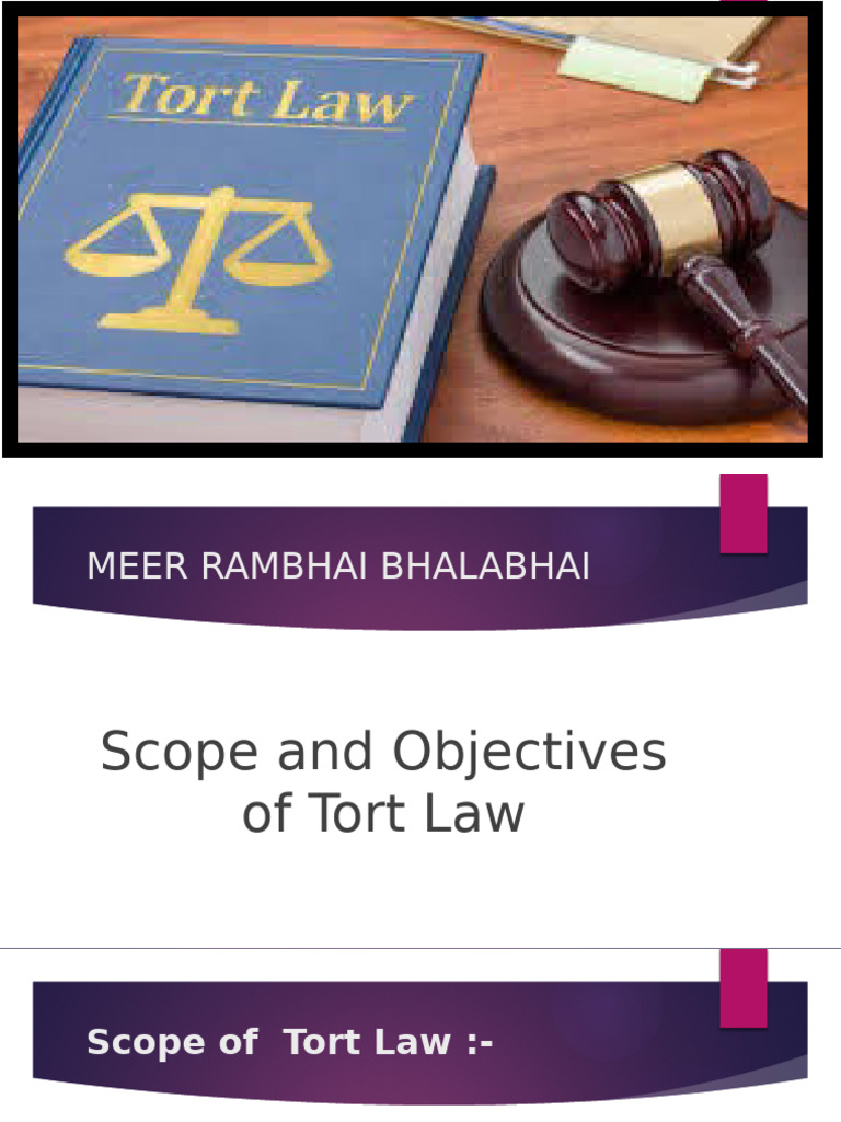 Meer Rambhai PPT Exam Law of Tort | PDF