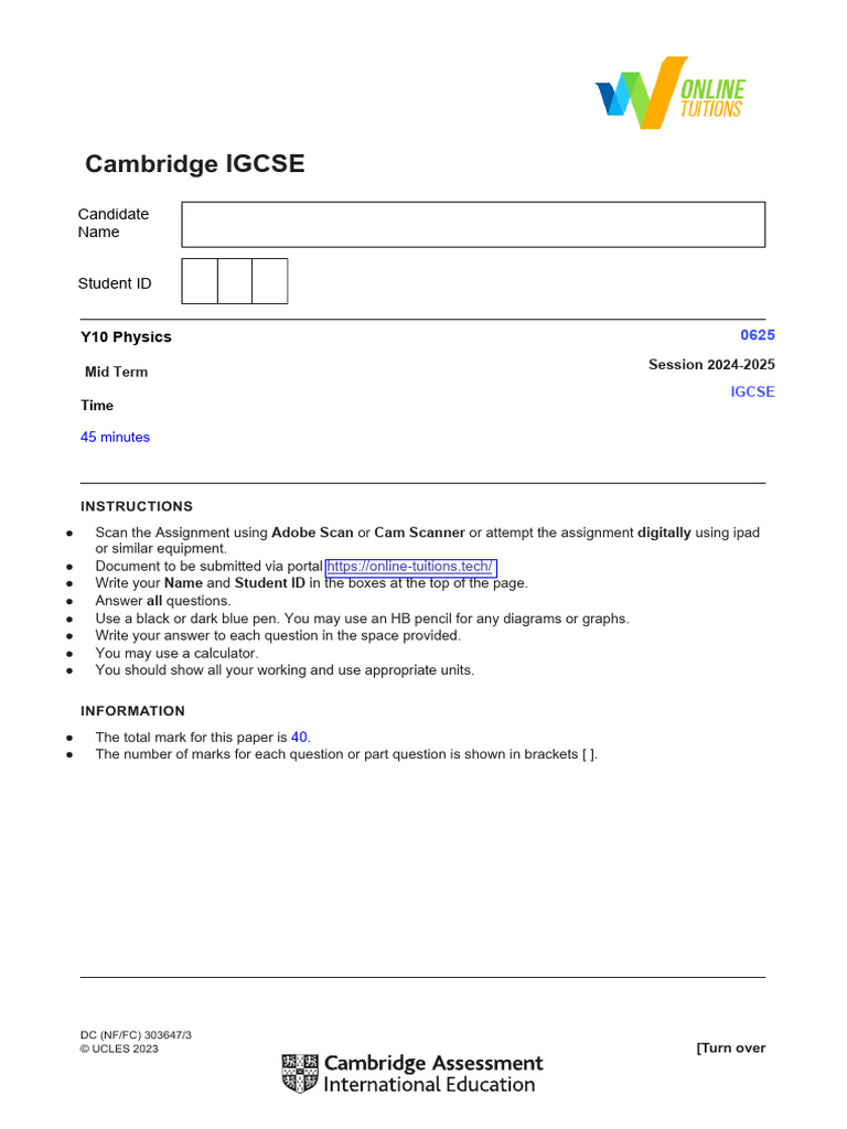 G10 Physics Midterm Exam P2+P4 | PDF | Radiation | Momentum
