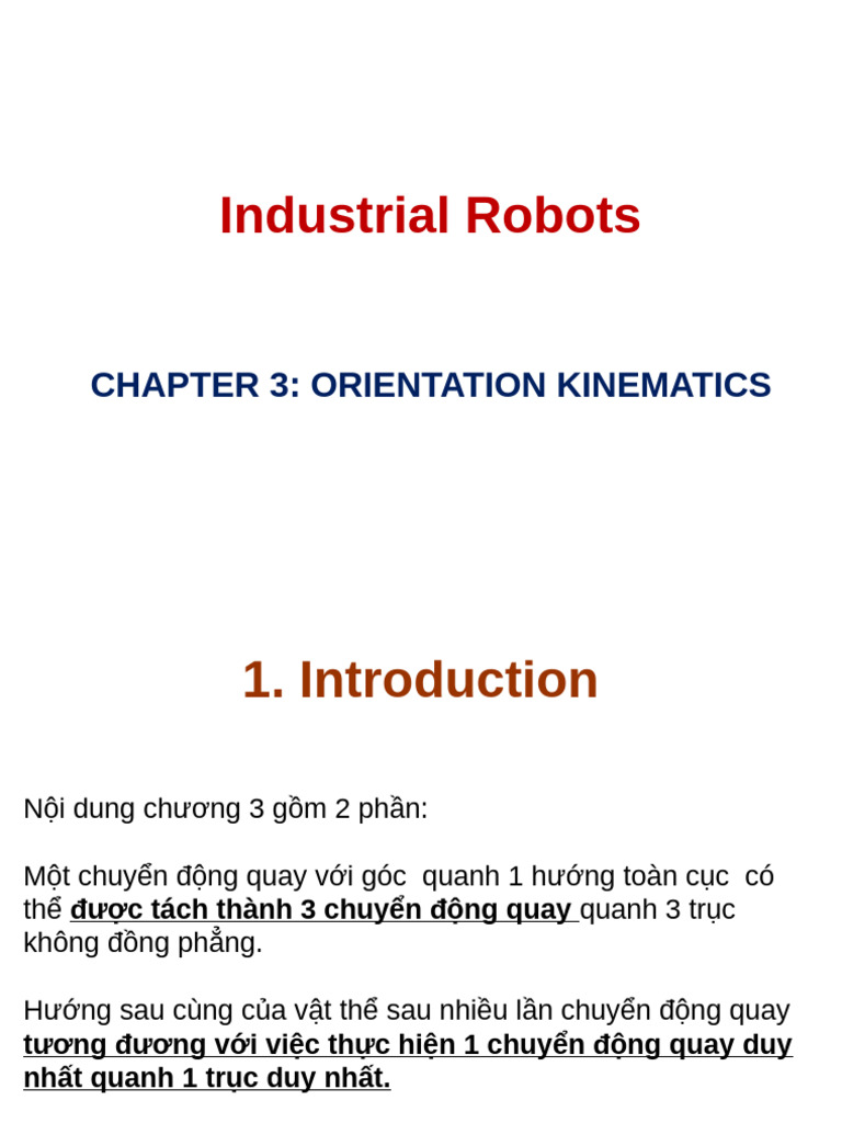 Chapter3-Orientation Kinematics - AUN | PDF