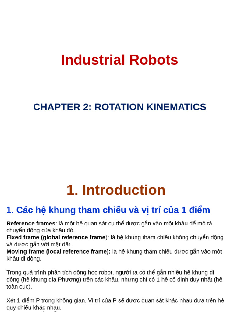 Chapter2-Rotation Kinematics - AUN | PDF | Cartesian Coordinate System ...