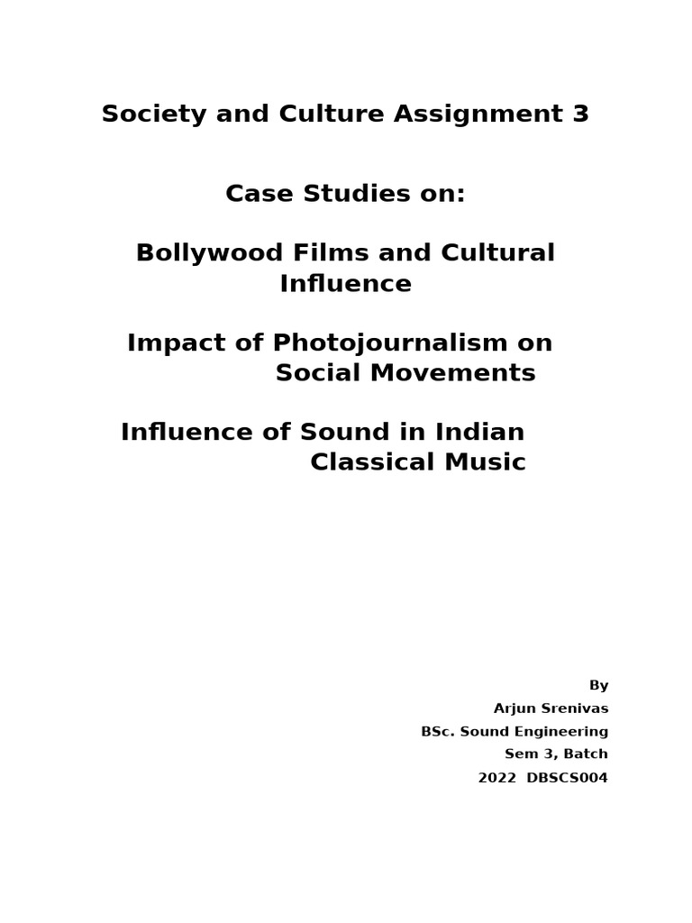 Society and Culture Assignment 3.. | PDF | Fashion | Social Movements