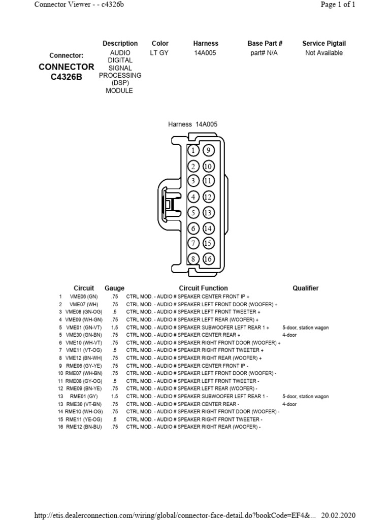 Audio Digital Signal Processing (DSP) Module Connector C4326B | PDF ...