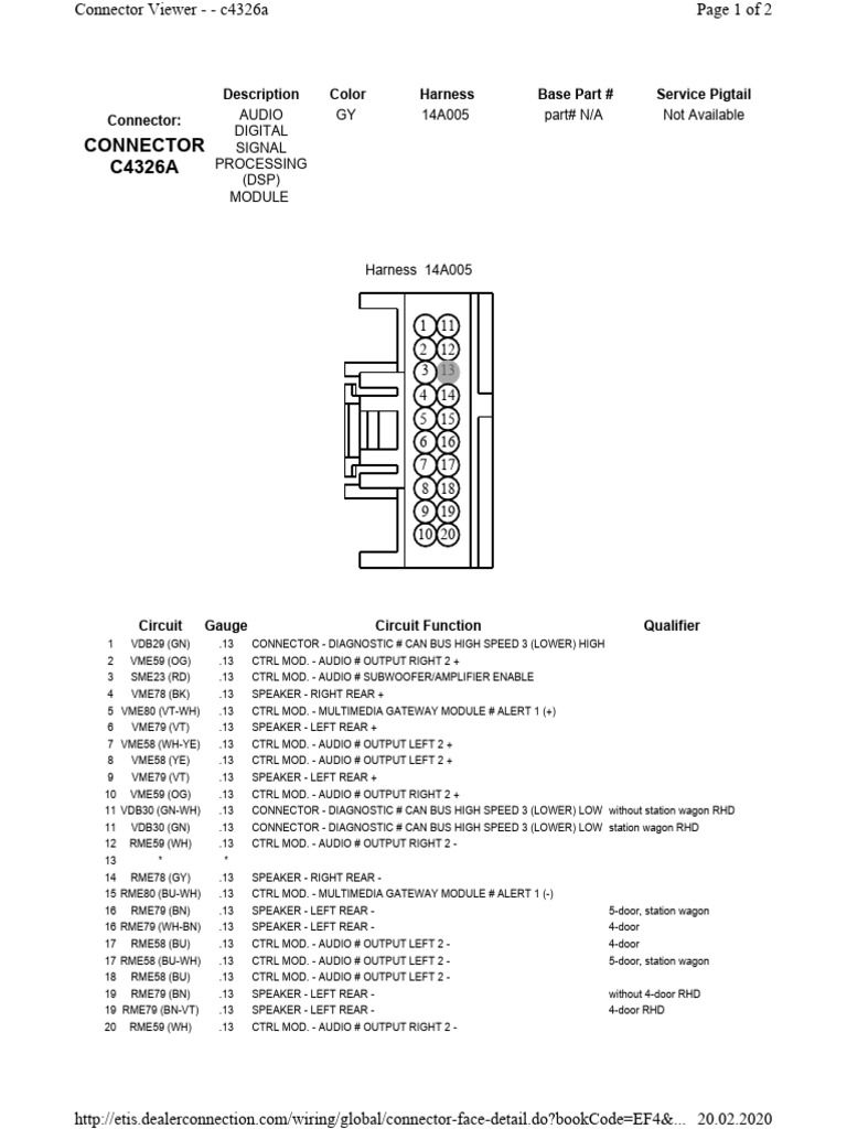 Audio Digital Signal Processing (DSP) Module Connector C4326A | PDF ...