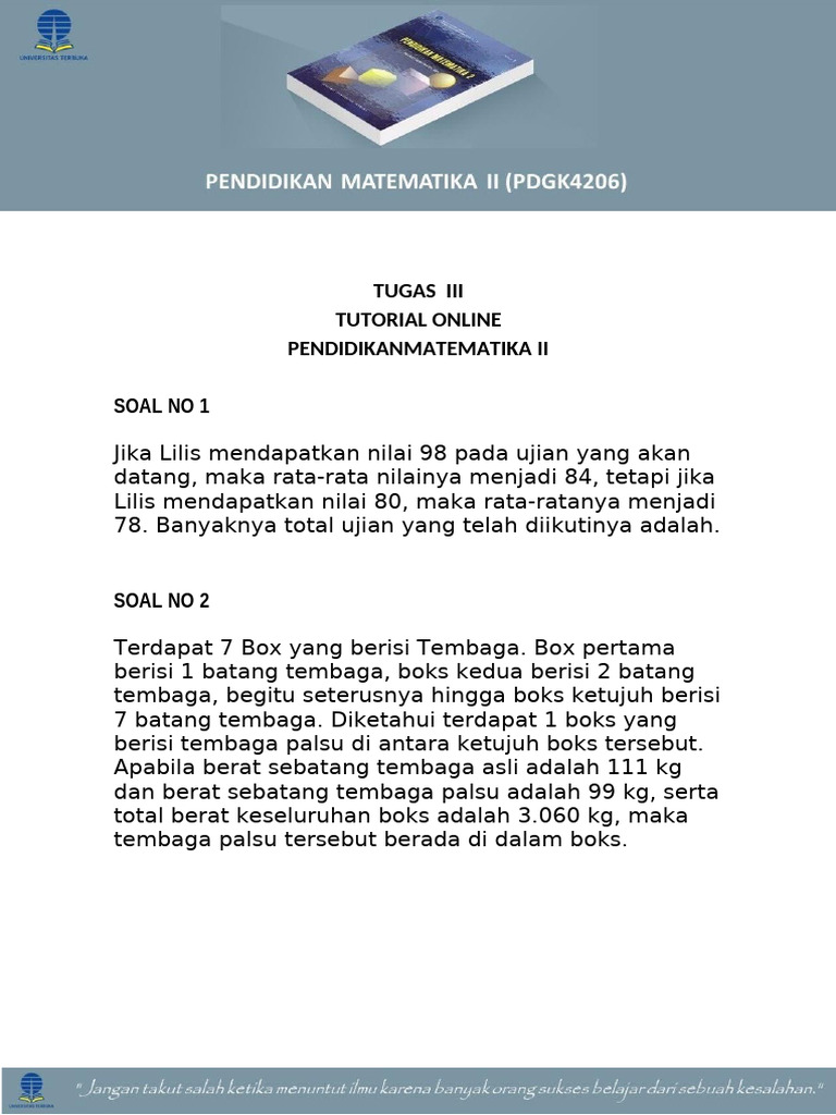 Tugas 3 Matematika | PDF