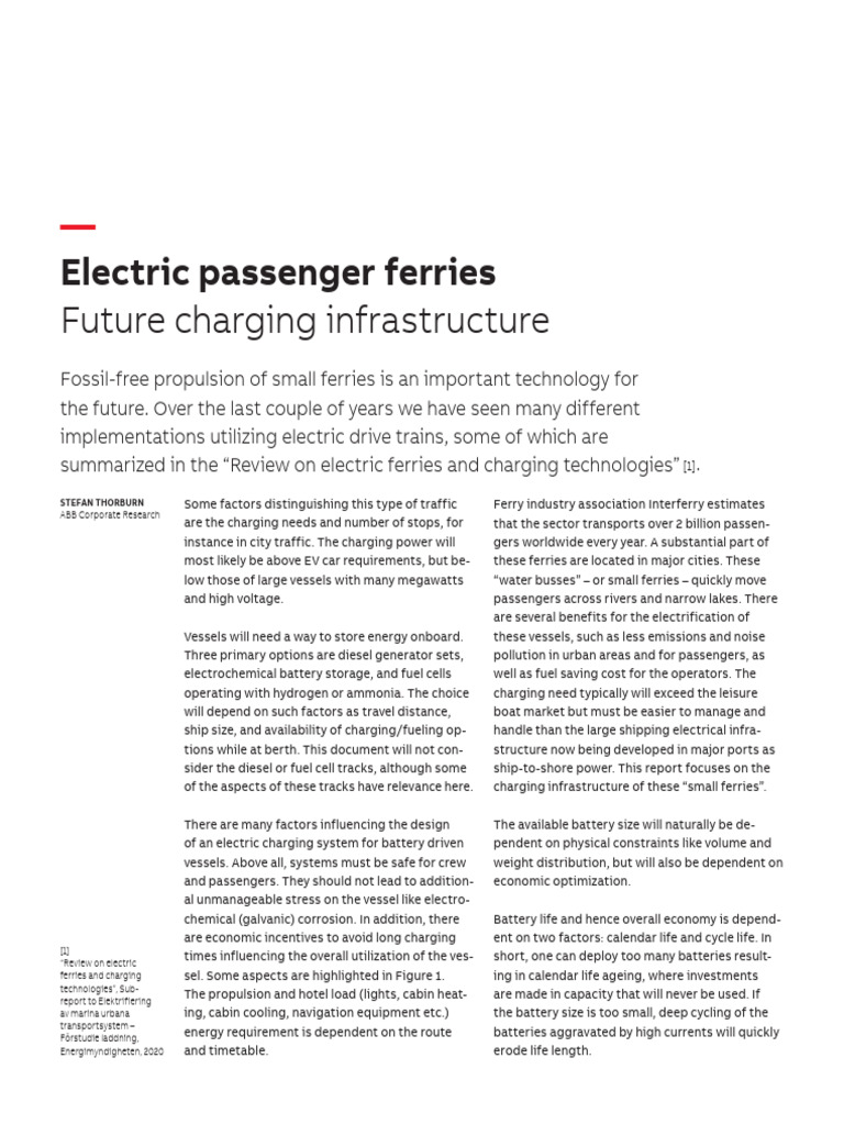Electric Passenger Ferries | PDF | Battery Charger | Electrical Grid