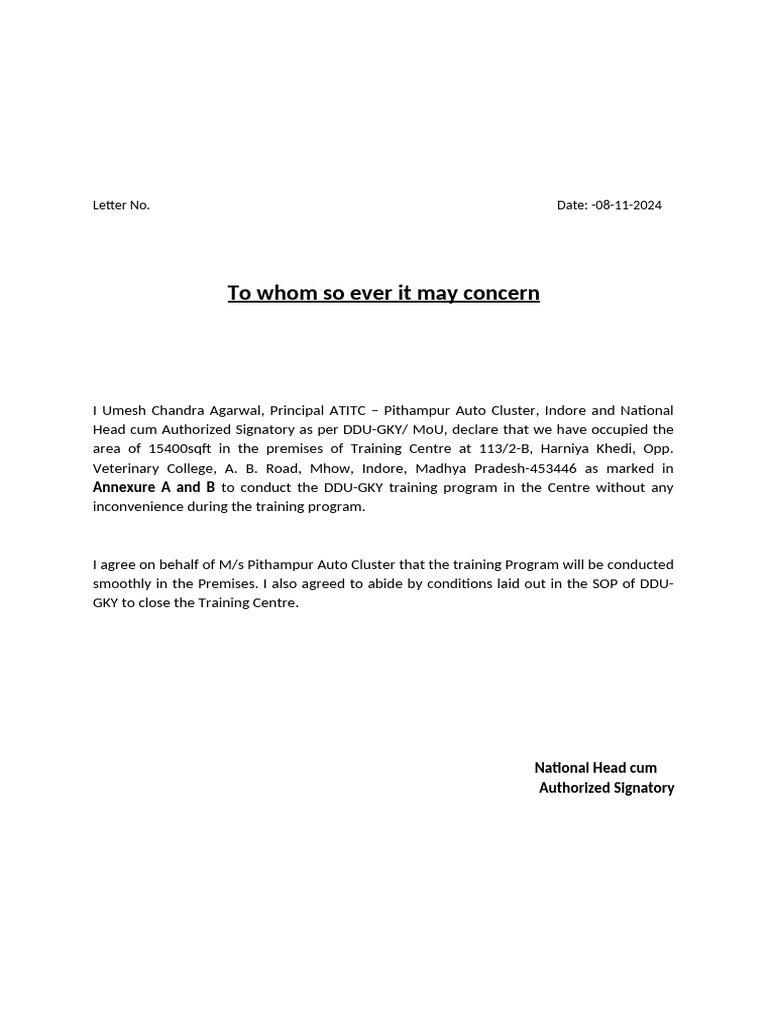 Self Declaration For Rent | PDF