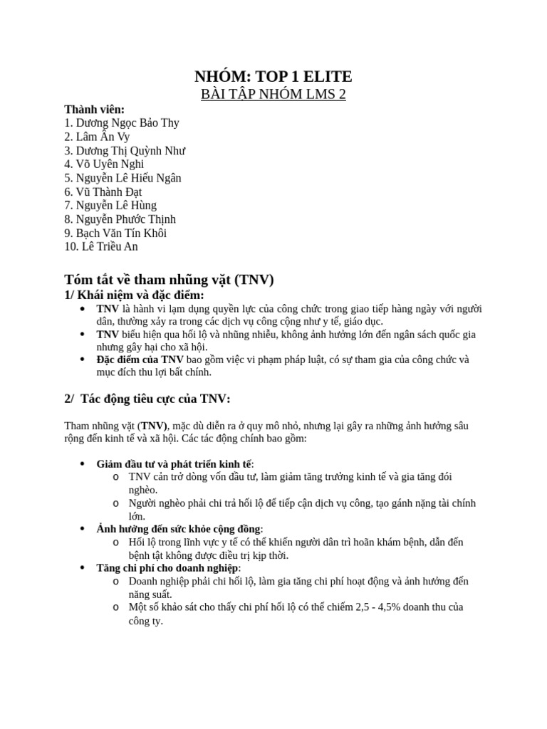 Bài Tập Nhóm LMS2 | PDF