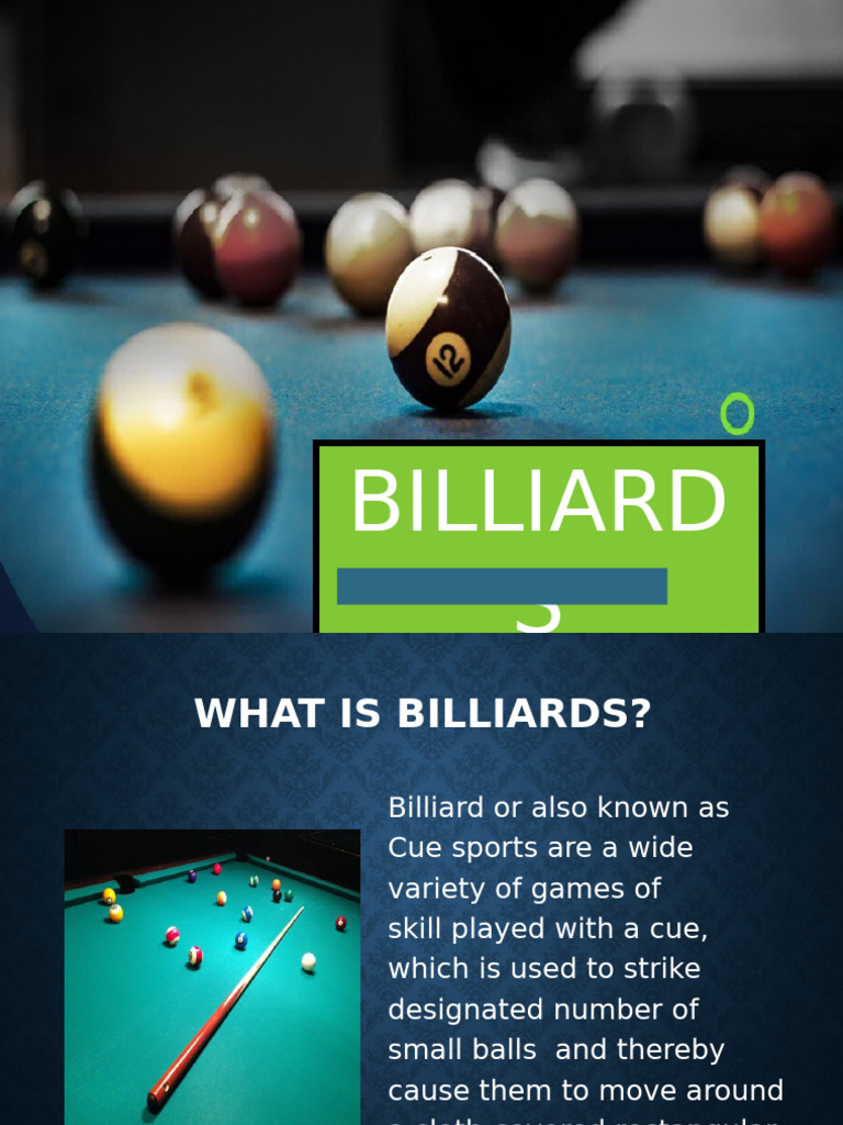 Billiards Presentation 220831133013 9433ca1e | PDF | Cue Sports | Pool ...