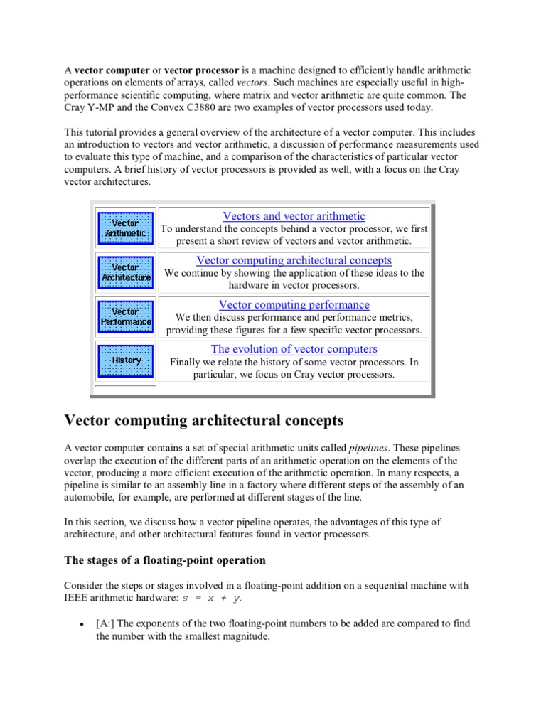 Vector Processor | PDF | Central Processing Unit | Application ...
