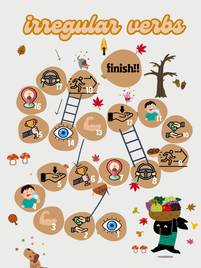 Irregular Verbs Juego y Tarjeta | PDF