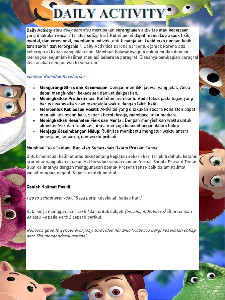 Materi Daily Activity | PDF