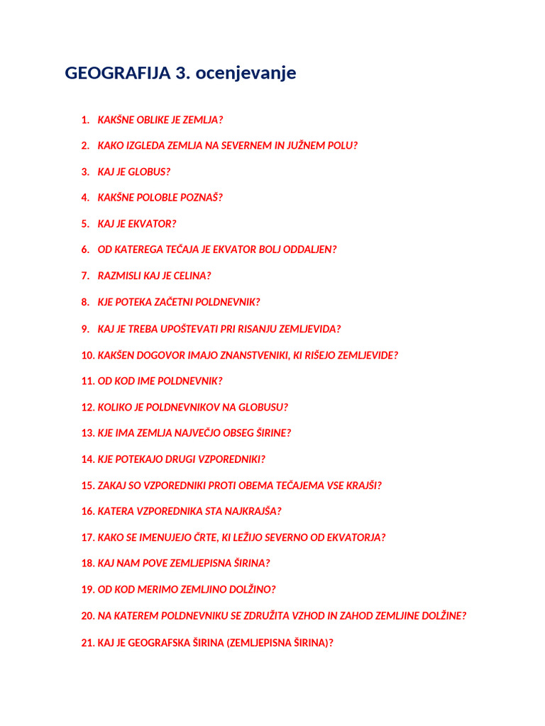 Geografija 6.razred | PDF