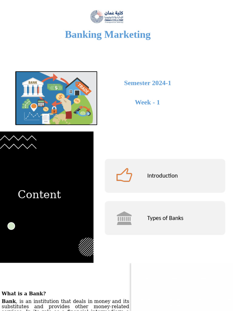 Introduction To Banking Marketing | PDF | Banks | Interest