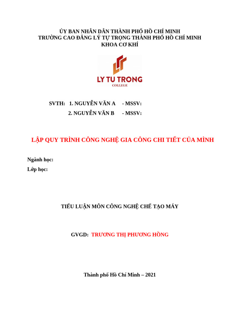 Mau Tieu Luan CN CTM 2021 (1) | PDF