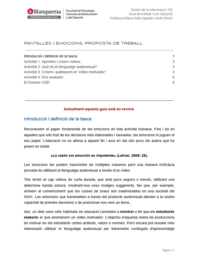 Guia Pantalles i emocions 24_25 | PDF