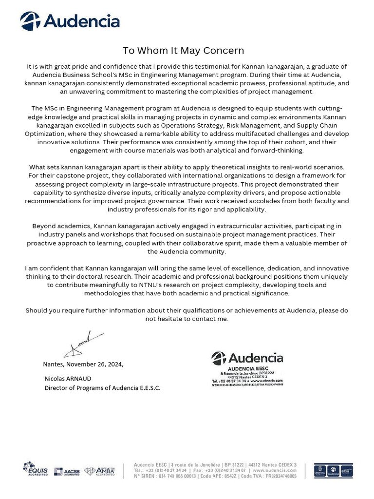 Testimonials | PDF | Project Management | Business