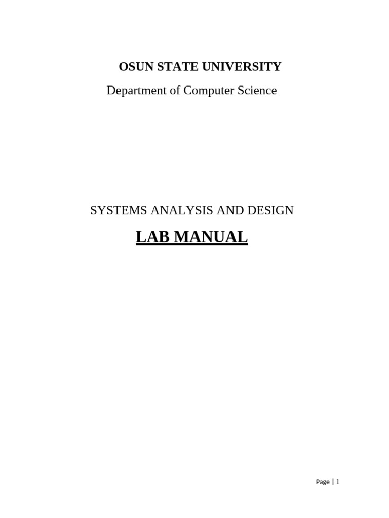 System Analysis and Design Lab Manual | PDF | Conceptual Model | Computing