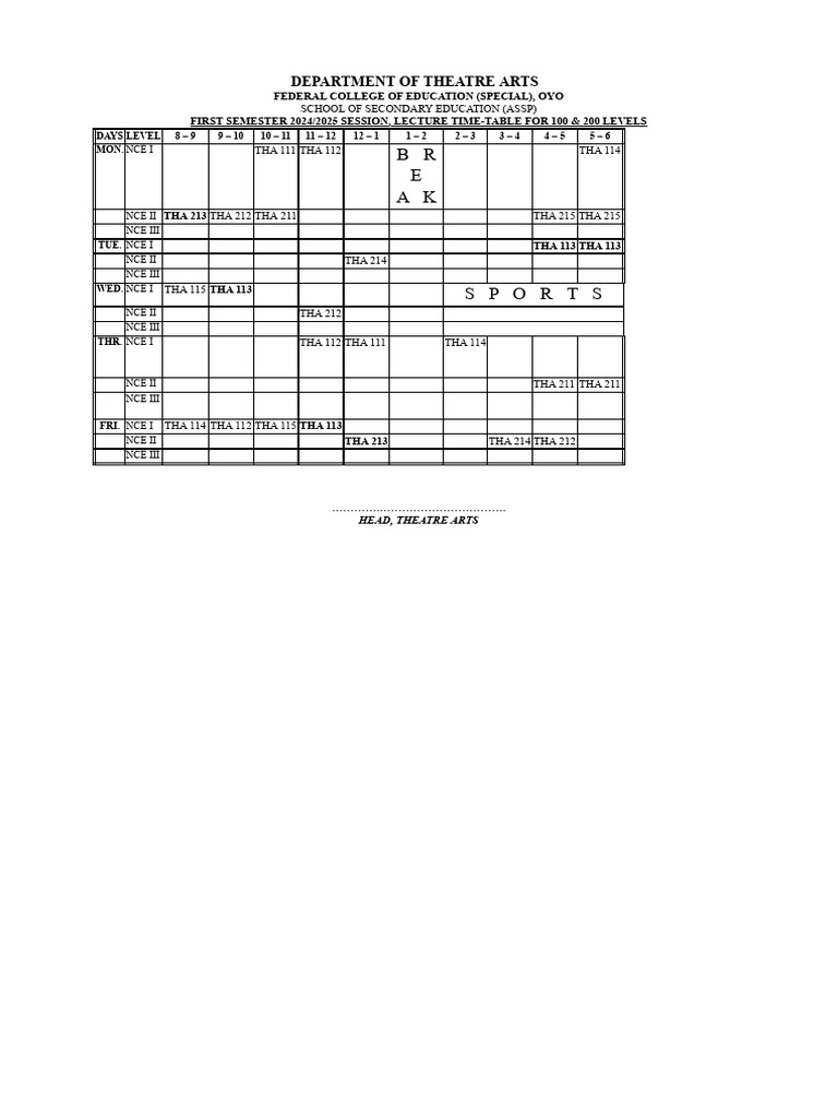 ALL LECTURE TIME-TABLE (2) | PDF