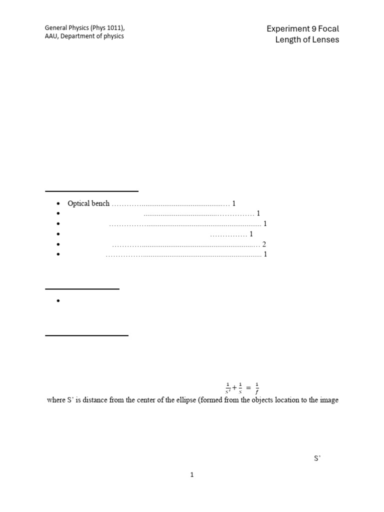 Phy Exp 9 final lab report | PDF | Optics | Electromagnetic Radiation