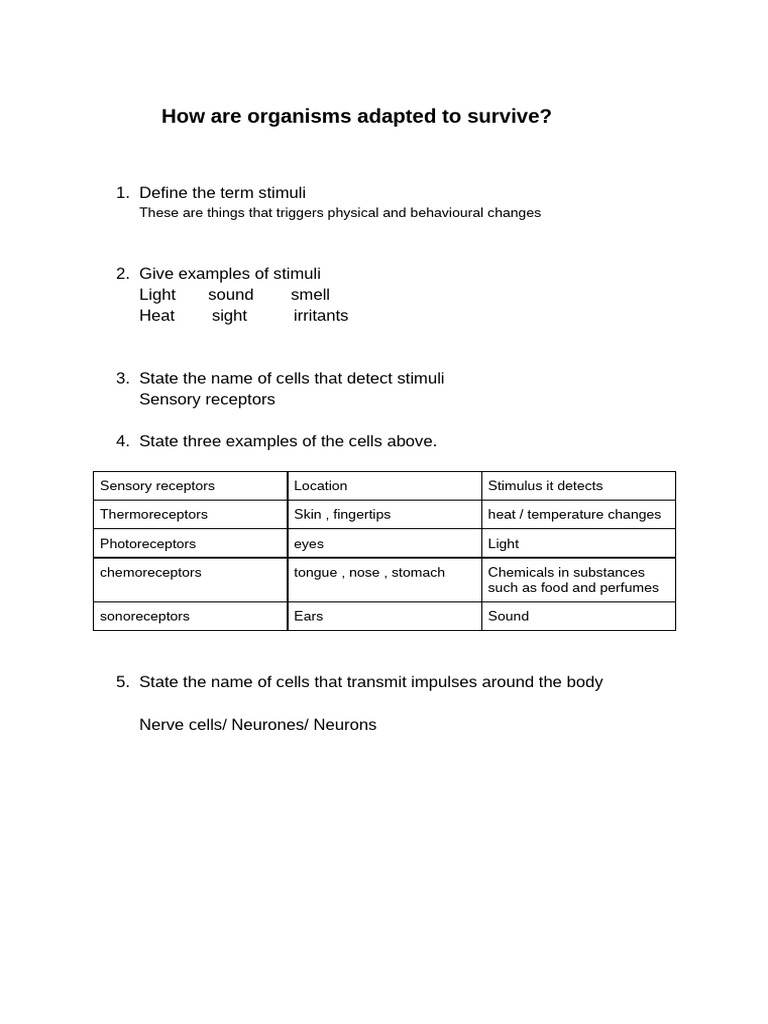 How_are_organisms_adapted_to_survive (1) (1) | PDF
