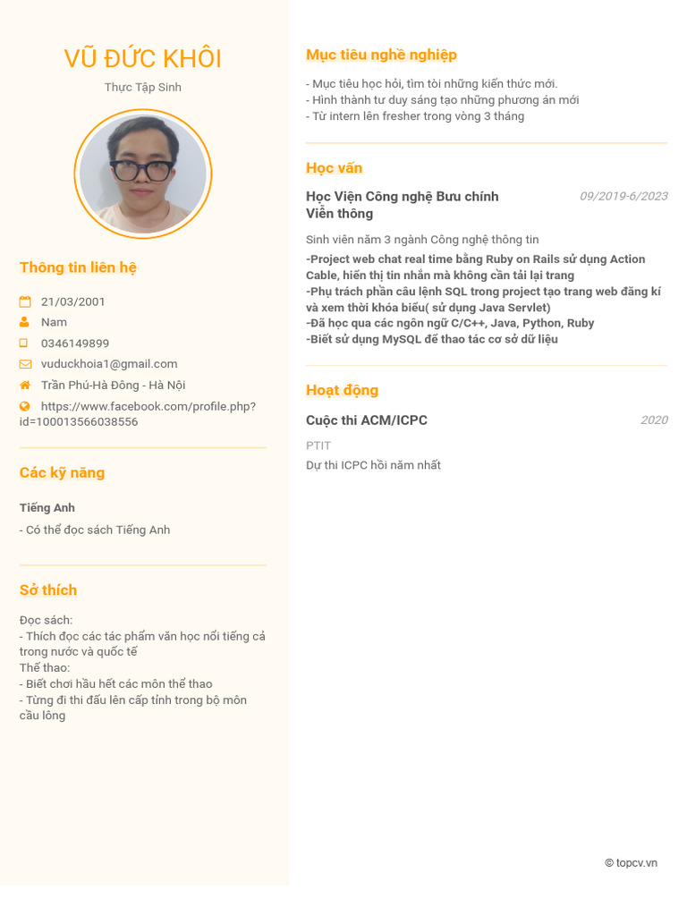 Vu-Duc-Khoi-CV (1) | PDF