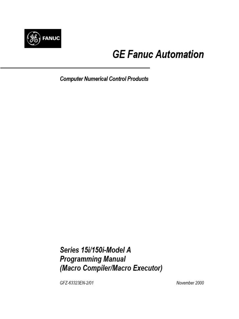 GFZ-63323EN201, 15i 150i-A - Programming - (Macro Compiler - Executor) | PDF | Computer Program ...
