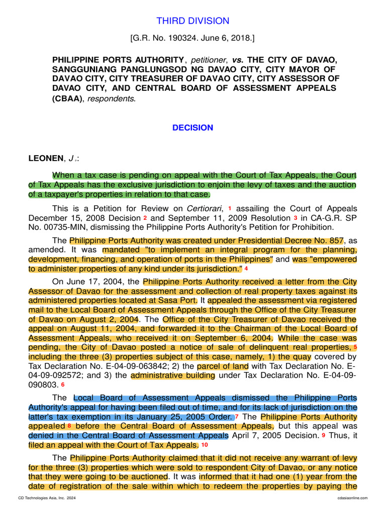 Philippine Ports Authority v. City of Davao | PDF | Certiorari | Appeal