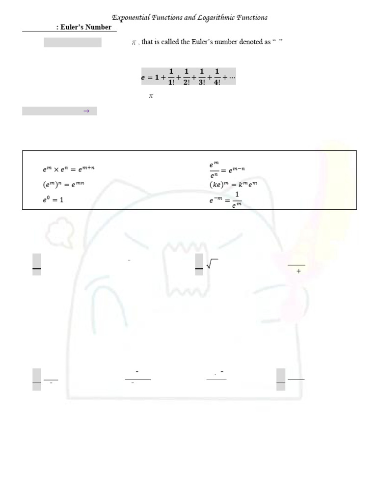 Exponential Functions and Logarithmic Functions | PDF | Complex Analysis | Special Functions