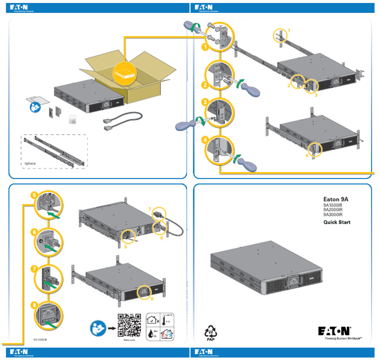 Eaton 9a Rack Ups Quickstart en East Asia | PDF | Electronics ...