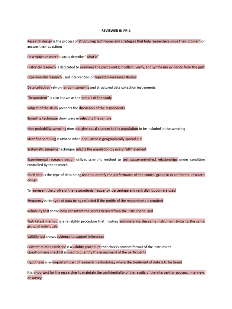 PR 2 Reviewer For 2nd Quarter | PDF