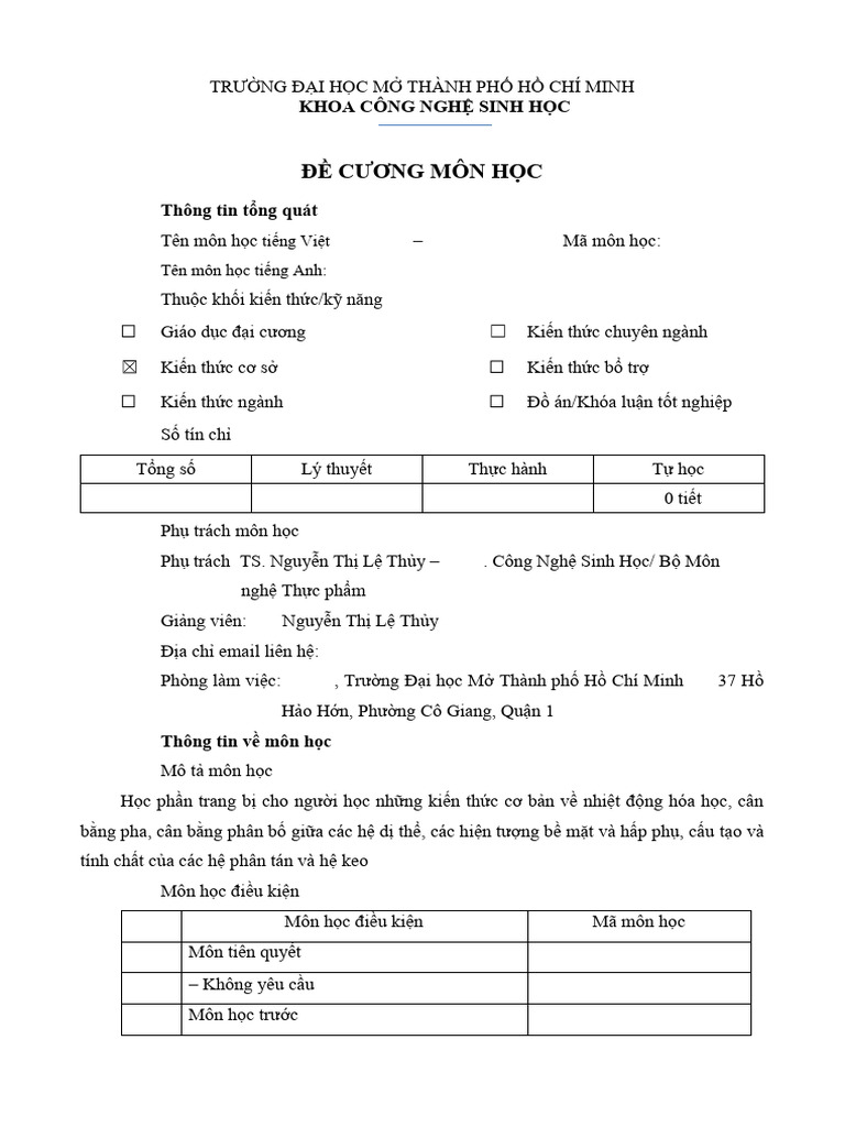 CHEM1203-Hoa Ly-Hoa keo-CNTP | PDF