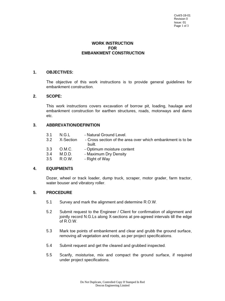 Embankment Construction | PDF | Road