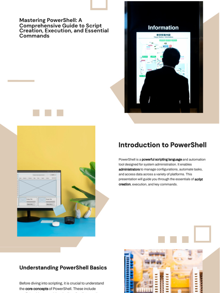 Slidesgo Mastering Powershell A Comprehensive Guide To Script Creation Execution and Essential ...