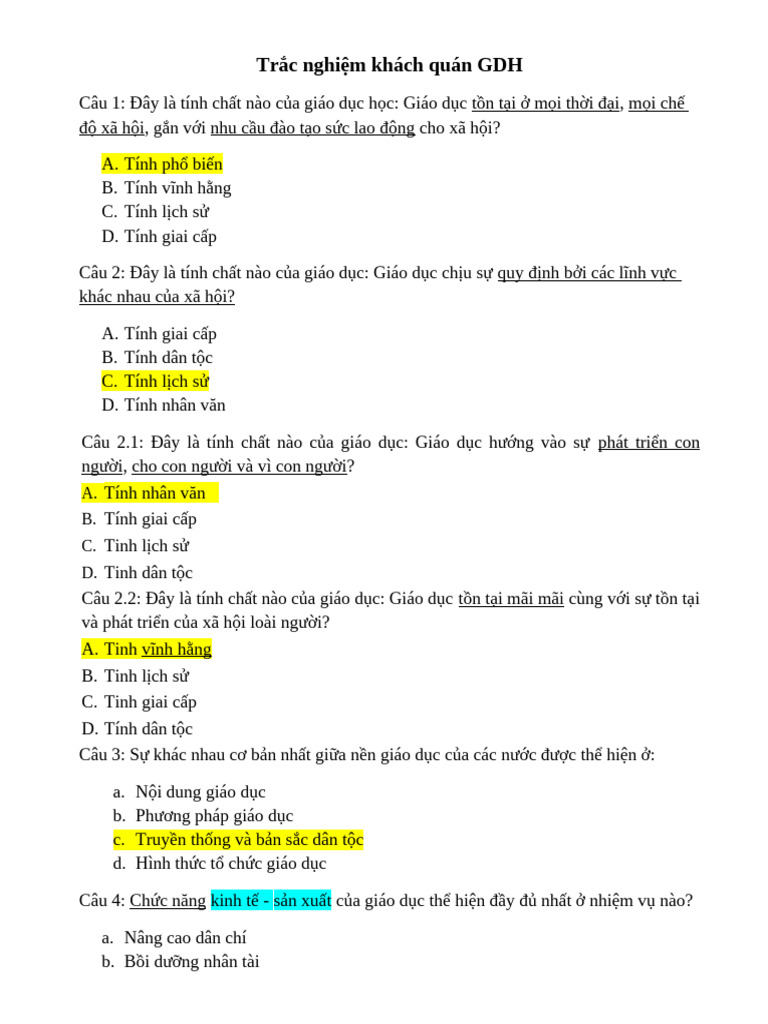 LUYỆN CK GDH 1 | PDF