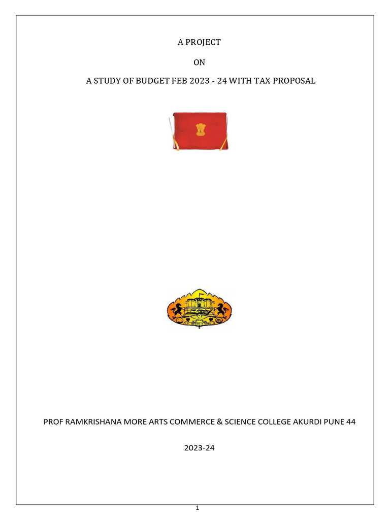 FINAL PROJECT Ojas .M.COM-II | PDF | Taxes | Fiscal Policy FINAL PROJECT Ojas .M.COM-II | PDF | Taxes | Fiscal Policy