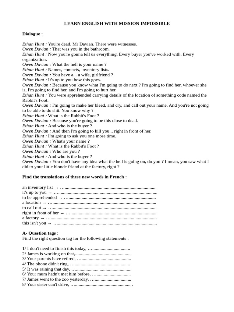 Phono-Gram-Voc - Mission Impossible | PDF