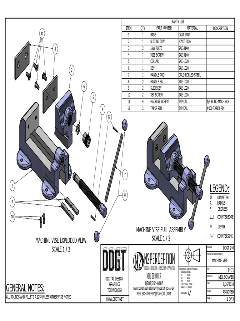 MASTER ASSEMBLY Machine Vise | PDF | Screw | Machining