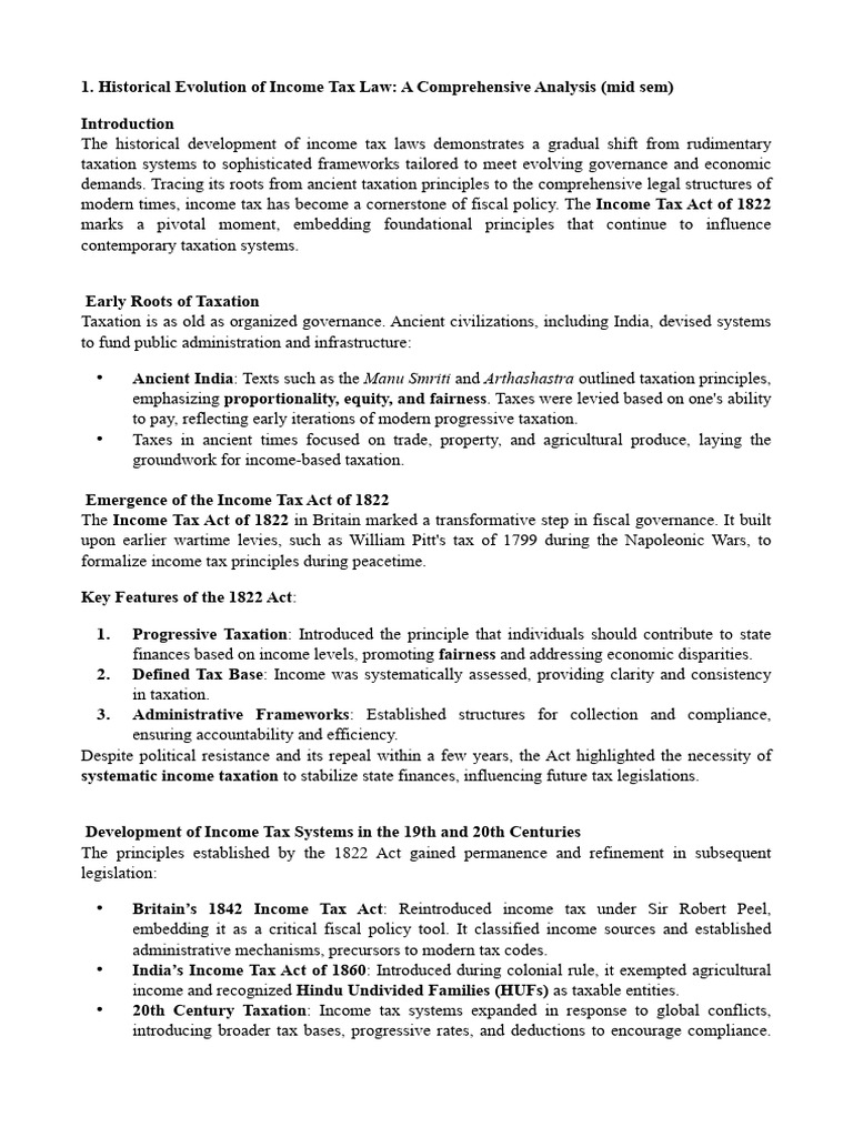 History | PDF | Taxes | Employee Benefits