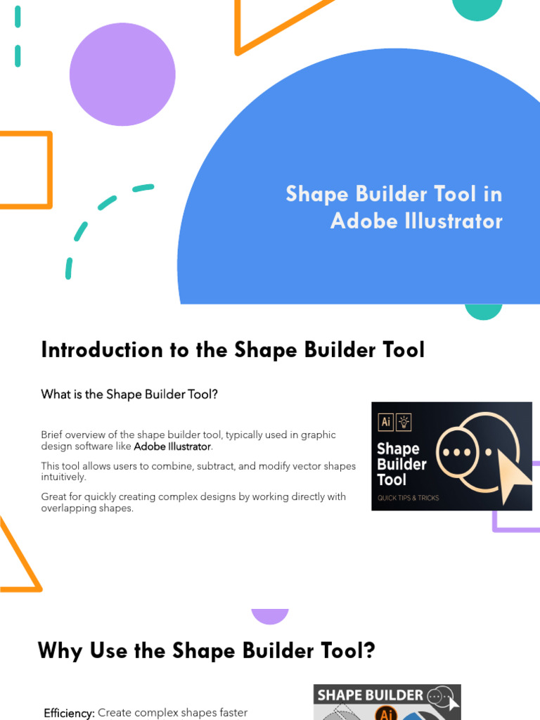Shape Builder Tool Pdf