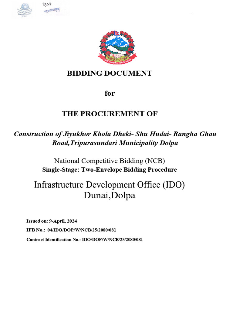 Bid Document | PDF | Business | Justice
