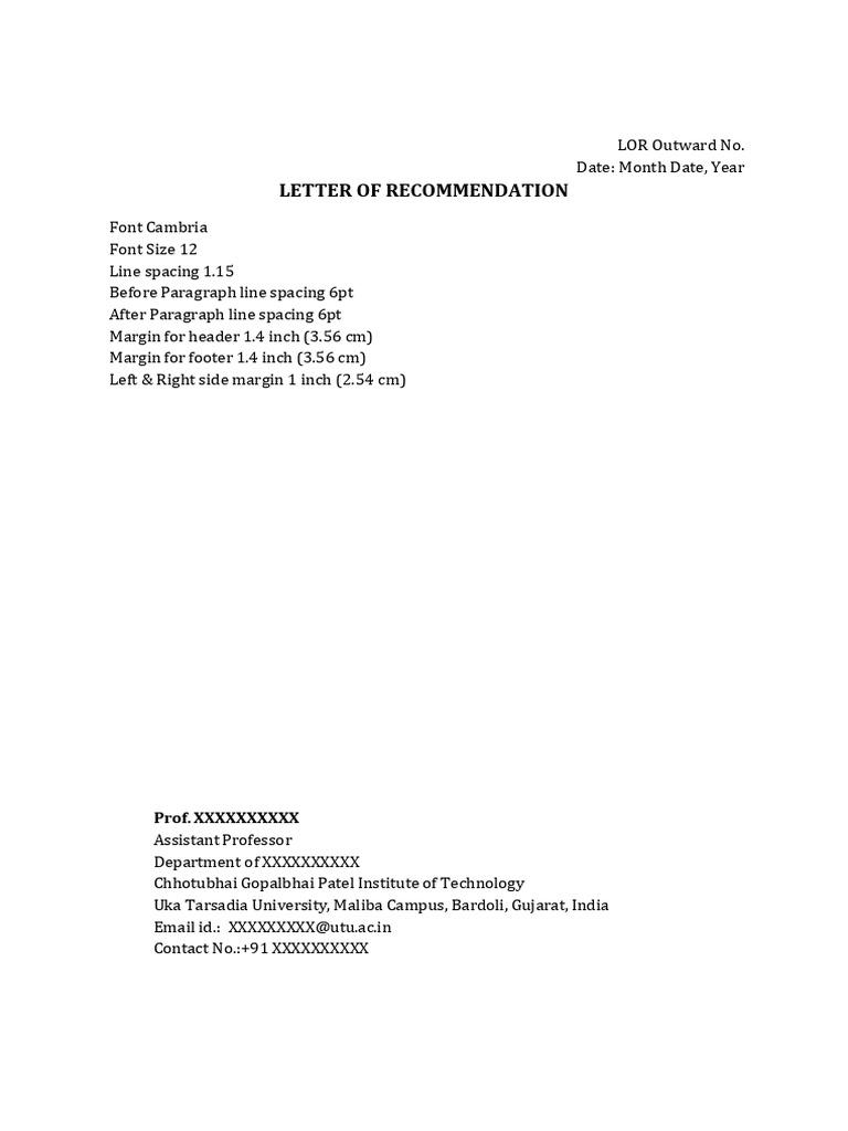 LOR-Formate-2022-23 (1) | PDF