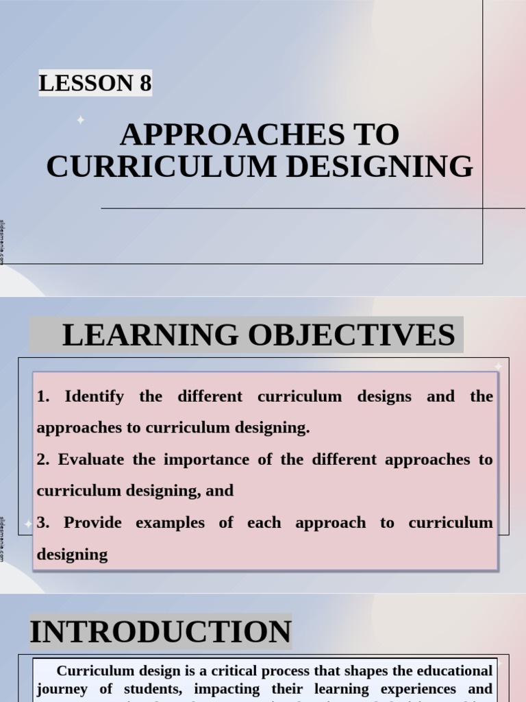 Approaches To Curriculum Designing | PDF | Curriculum | Learning