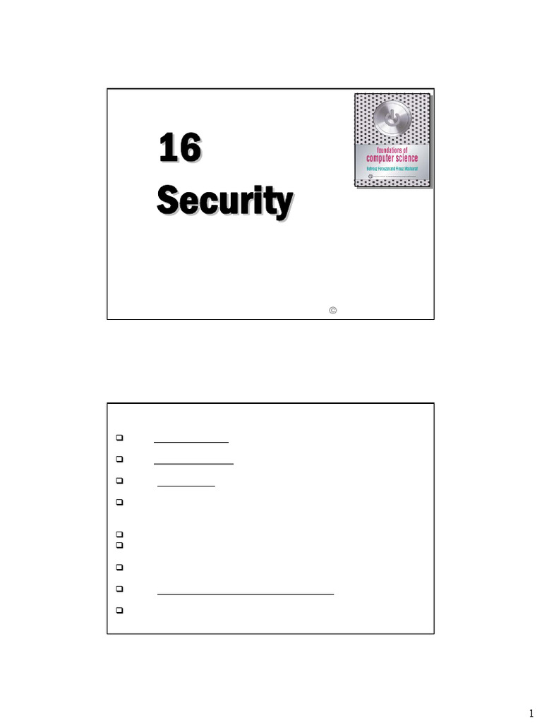 COS1521-foundation_of_computer_science_-_chapter_16 | PDF | Cryptography | Encryption