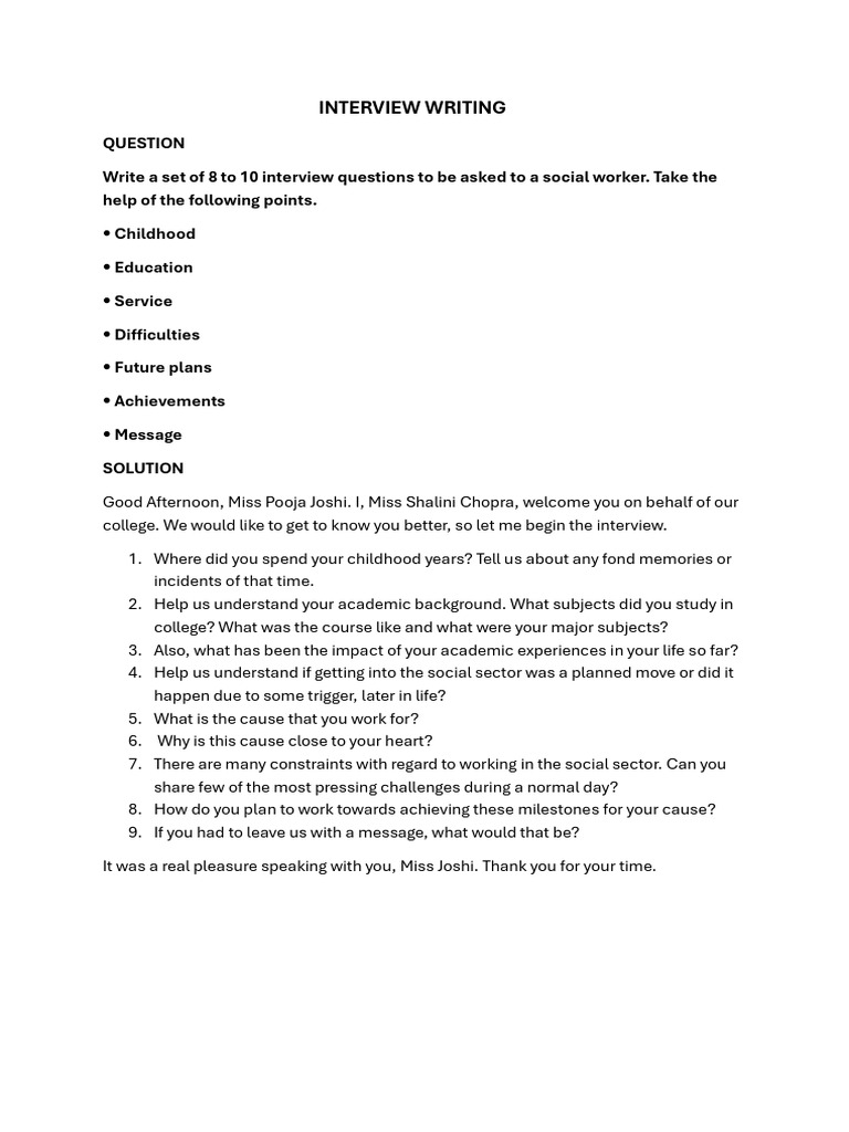 Interview Writing GG Ree in | PDF