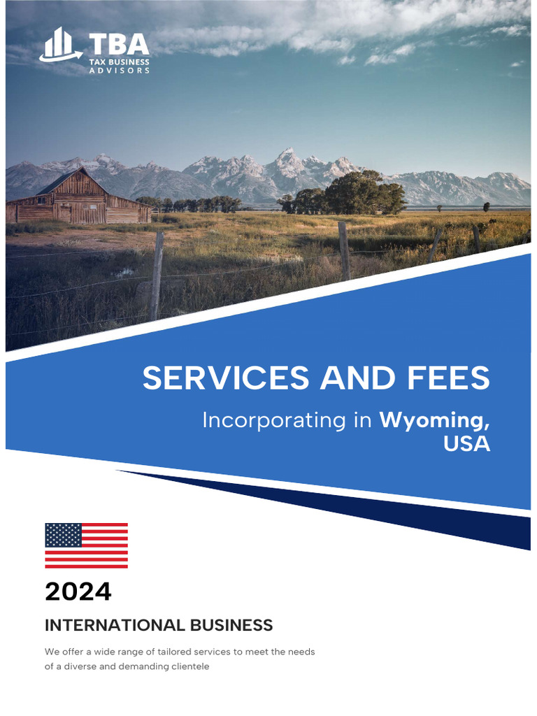 USA Wyoming LLC - TBA Report - 2024 | PDF | Limited Liability Company ...