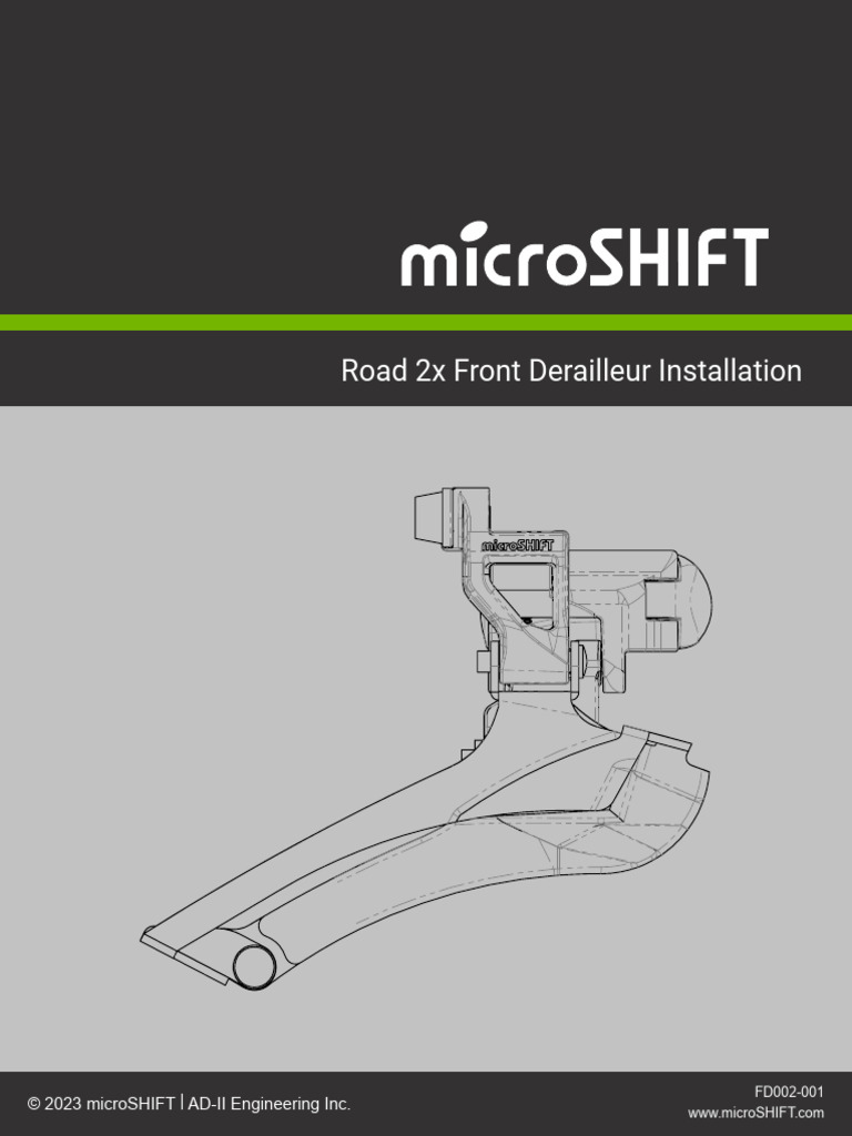 Road 2x Front Derailleur Installation VerFD002001 | PDF