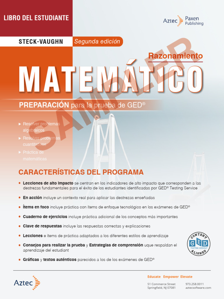 GED Spanish Math Sampler | PDF | Histograma | Mediana