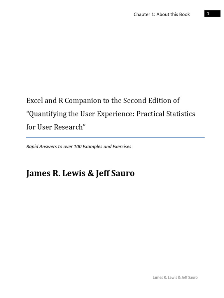 Quantifying TheUser Experience Practical Statistics _2ndED-统计模块伴书 | PDF ... Quantifying TheUser Experience Practical Statistics _2ndED-统计模块伴书 | PDF ...