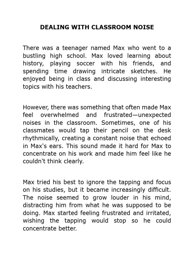 Dealing With Classroom Noise | PDF | Classroom